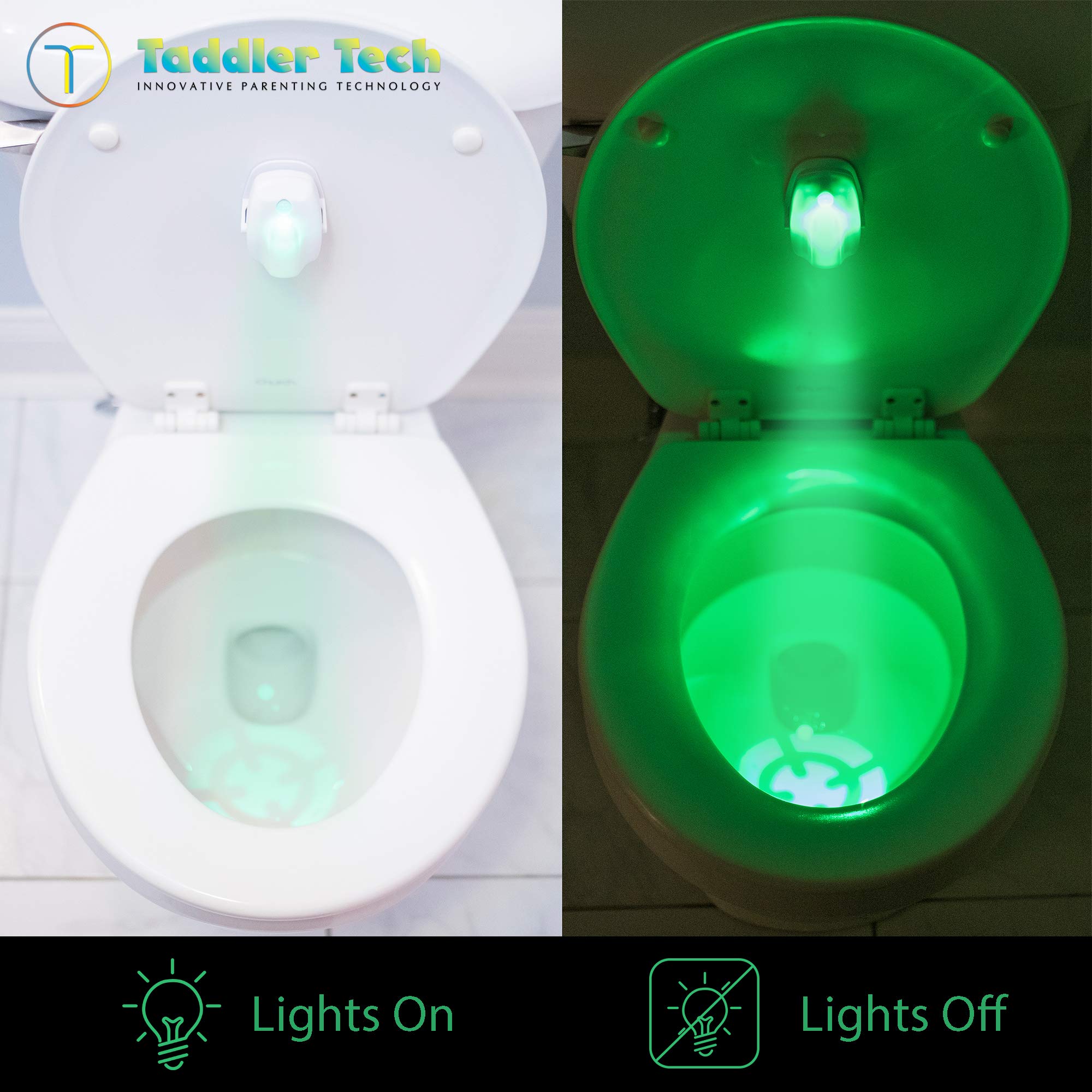 Potty Training Seat Target for Kids, Baby Boys, Toddlers, Parents | Safe Fun Motion Activated Night Light | Taddler Tech | Battery Powered Target for Kids | Builds Confidence, Independence, Habits