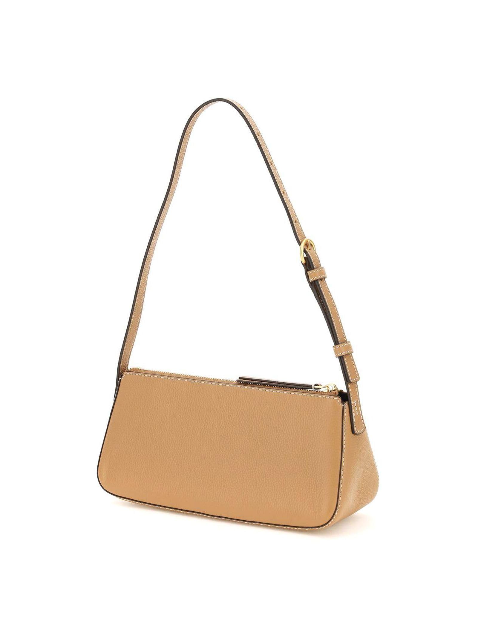 Tory Burch Women's McGraw Wedge Shoulder Bag Handbag Tiramisu Brown