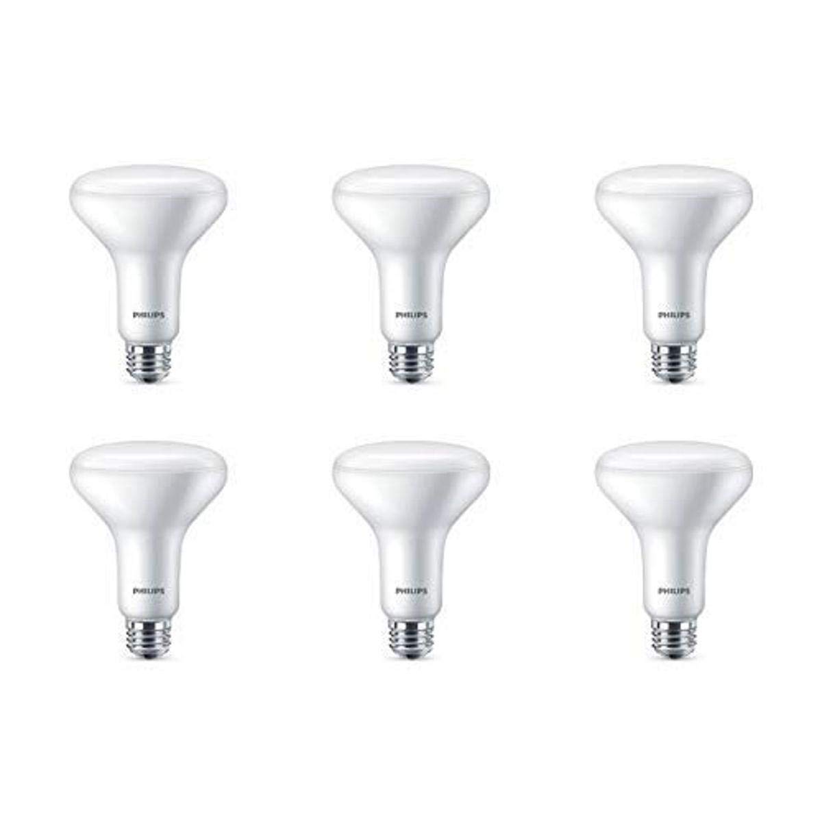 Philips LED Flicker-Free Frosted Dimmable BR30 Light Bulb - EyeComfort Technology - 650 Lumen - Daylight (5000K) – 7.5W=65W - E26 Base - Ultra Definition (Old Version) - Indoor – 6-Pack