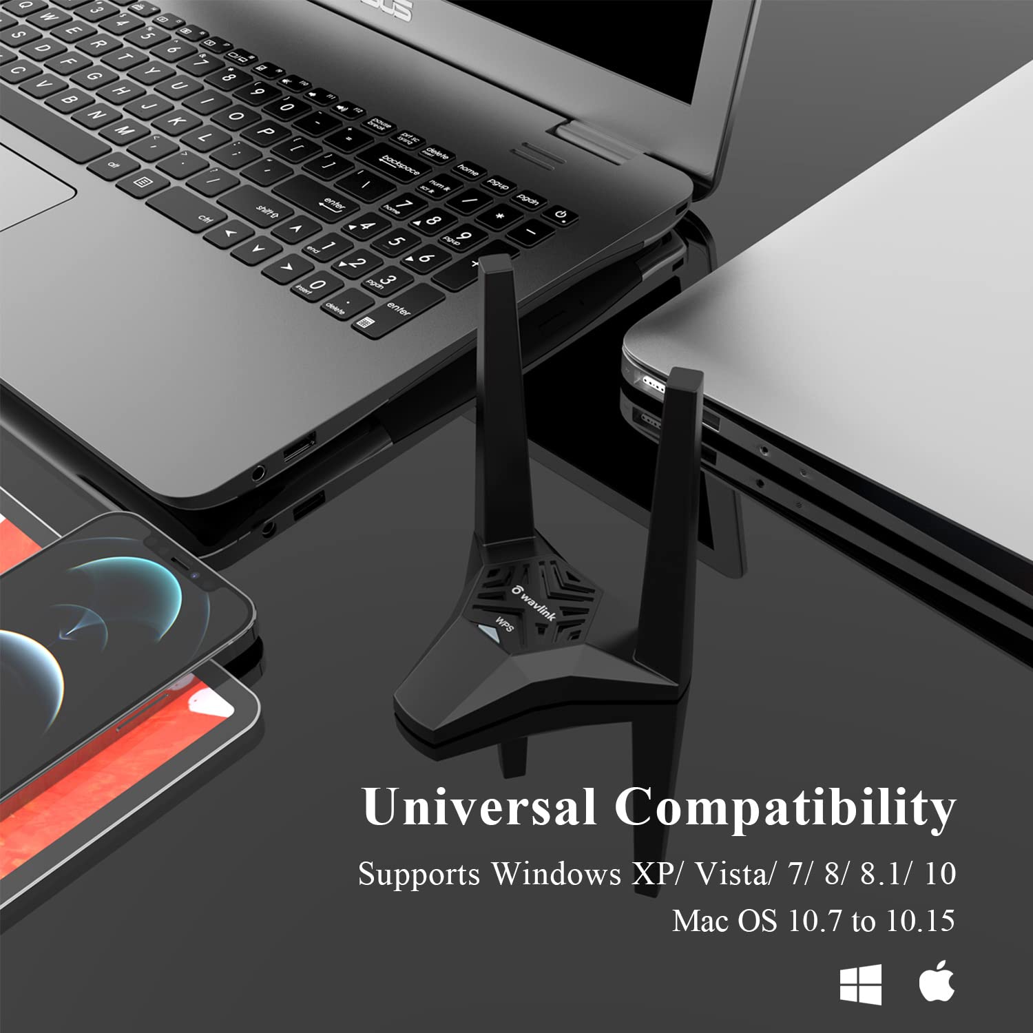 WAVLINK AX3000 PCIe WiFi Adapter, Next-Gen WiFi 6E Tri-Band with Bluetooth 5.2, Up to 3000Mbps with 6GHz, MU-MIMO, OFDMA, Ultra-Low Latency for Desktop PC, Supports Windows 11, 10 (64bit)