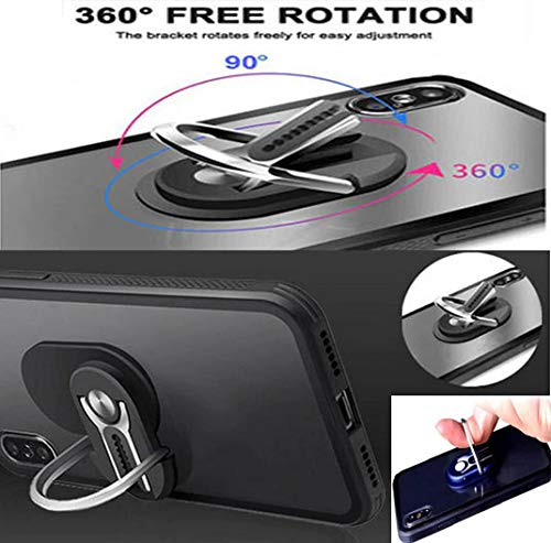 Pouch Case Compatible for Stratus C5 / Cloud Mobile Stratus-C5 Elite Car Mount Phone Stand with Holster Pouch with Belt Clip Loop (Black 3in1Ring +Horizontal Pouch)