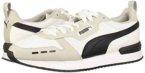PUMA Mens R78 Sneaker, PUMA Mens White-Gray Violet-PUMA Mens Black, 8.5