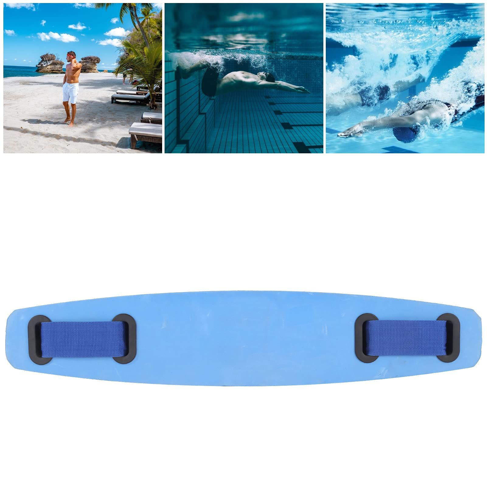 Swimming Floatation Belt, Small Size Adjustable Swimming Buoyancy Belt Outdoor Swim Training Aid for Adult and Kids(Blue)