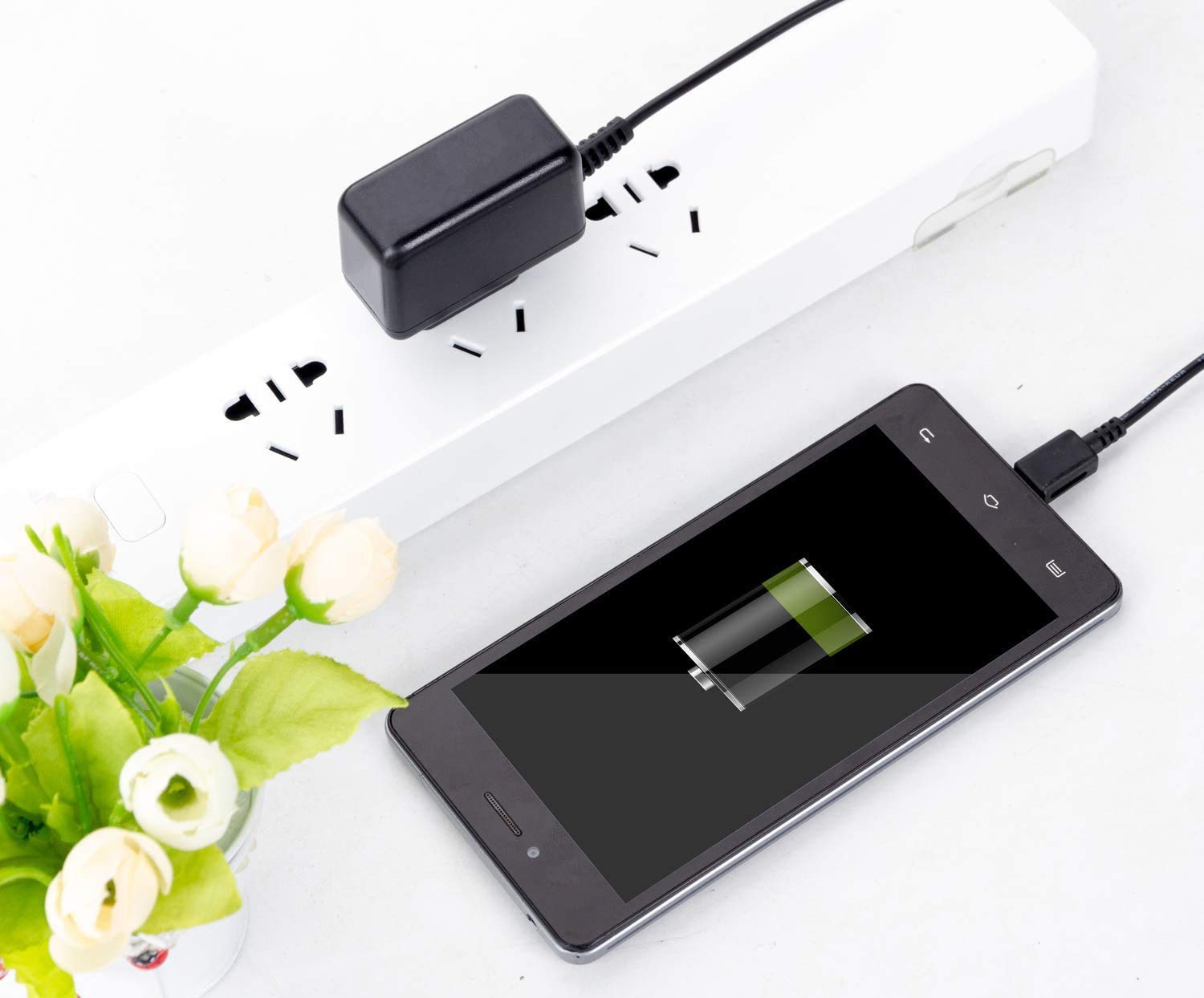 Travel Micro-USB Charger Compatible with Your LG G4 Beat is Original & Dual Voltage [100-240V]! (Black)