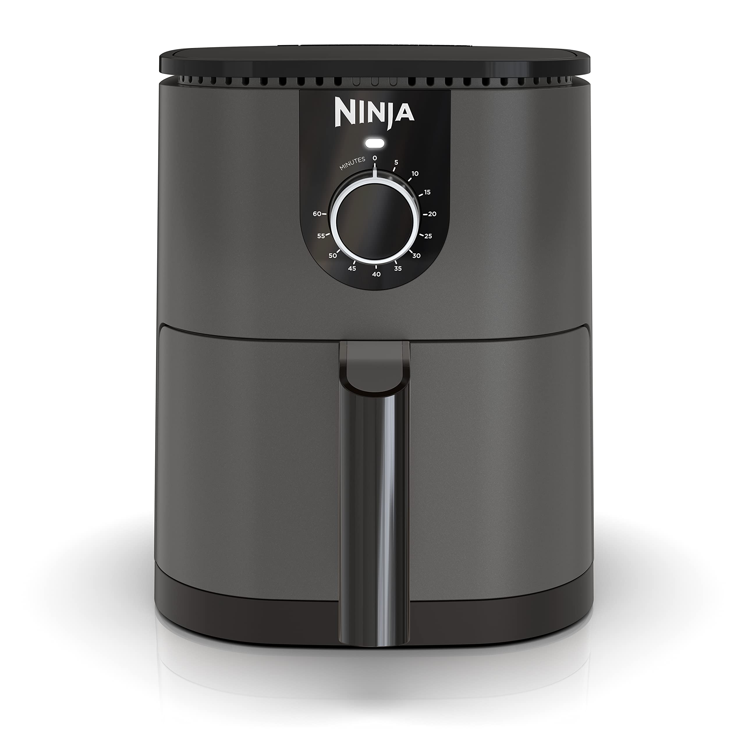 Ninja AF080 Mini Air Fryer, 2 Quarts Capacity, Compact, Nonstick, with Quick Set Timer, Grey (Renewed)