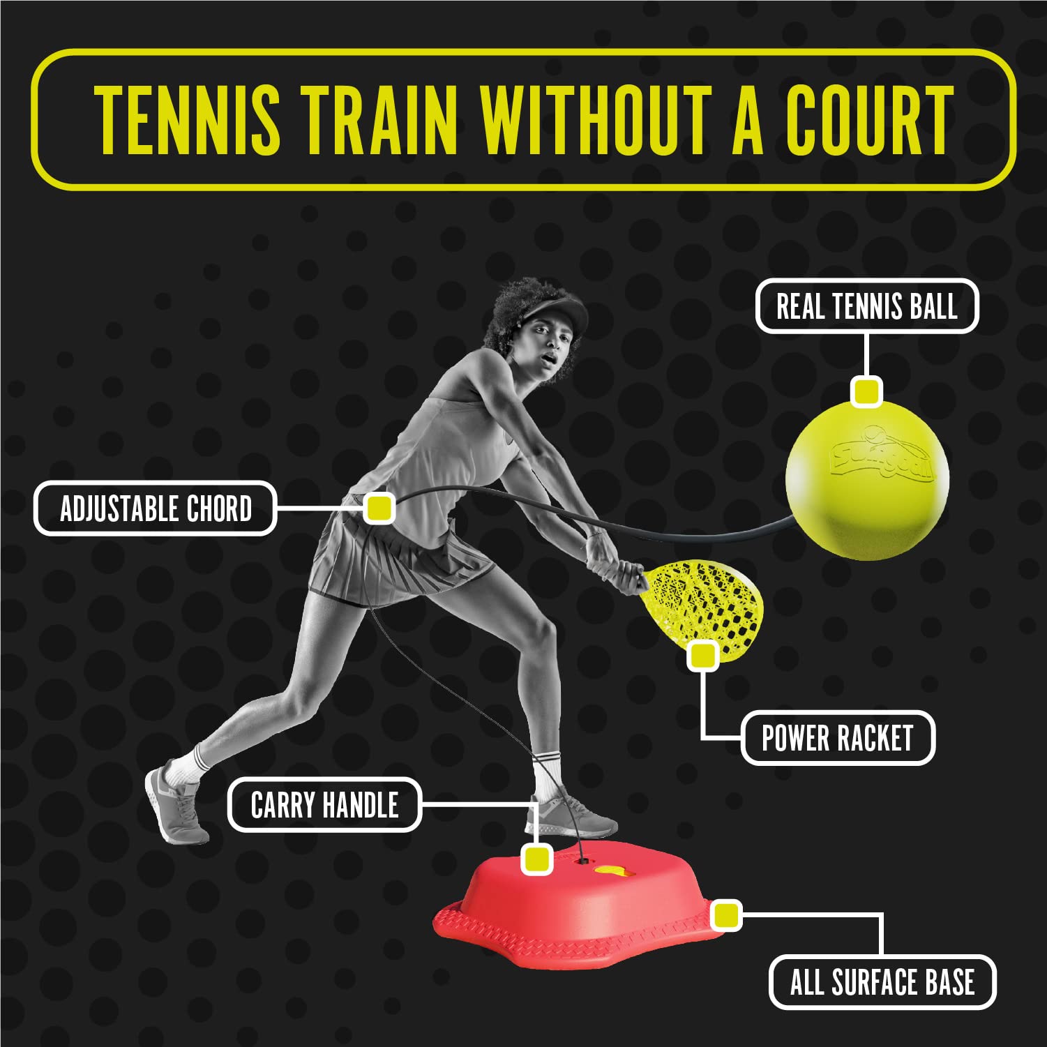 Swingball Reflex Tennis All Surface Game, Portable Tether Tennis Outdoor Play β Age 6+
