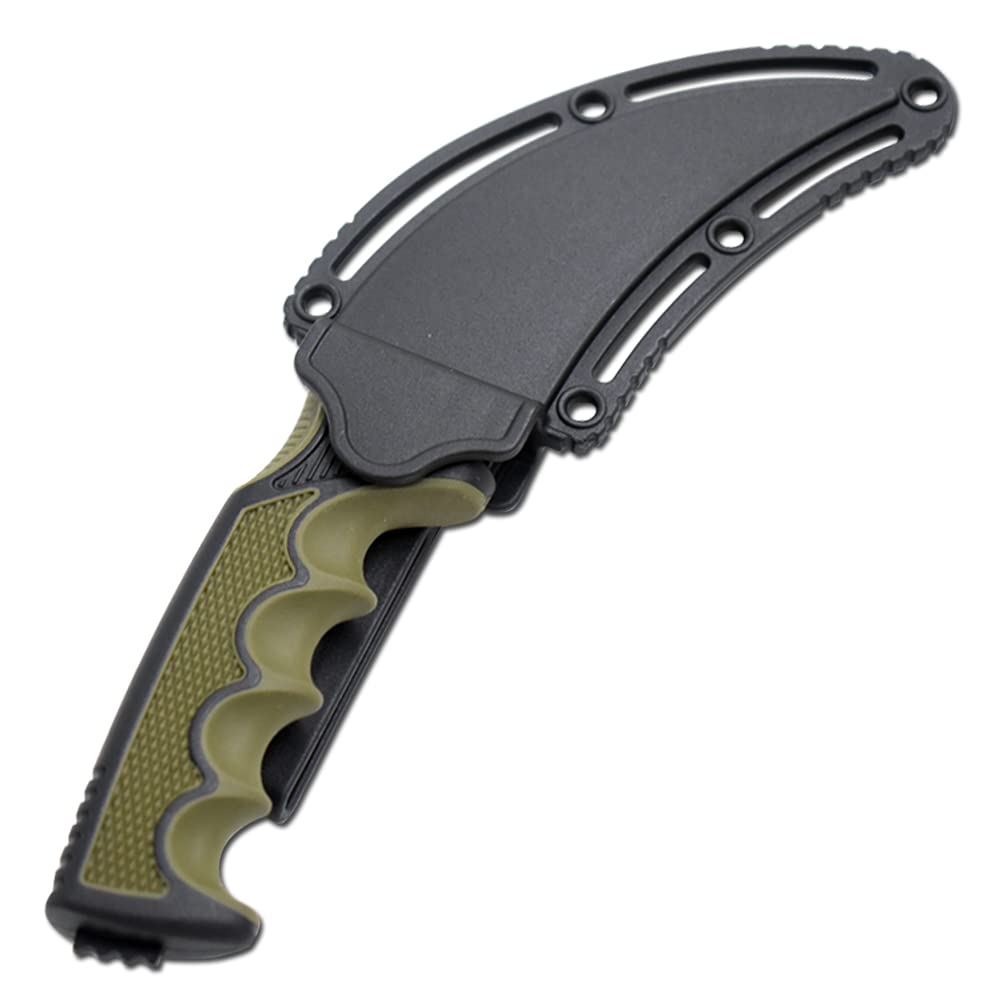 Snake Eye Tactical 9" Hunting Survival Knife Curve Saw Back Blade With Molded Sheath. (BK-1)