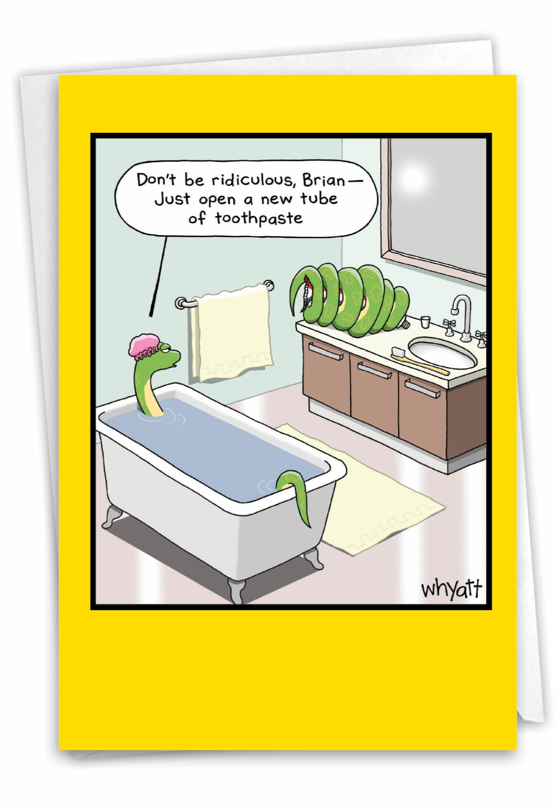 NobleWorks - 1 Hilarious Cartoon Birthday Card with Envelope - Funny Cartoons, Bday Congrats Greeting - Big Squeeze C3346BDG
