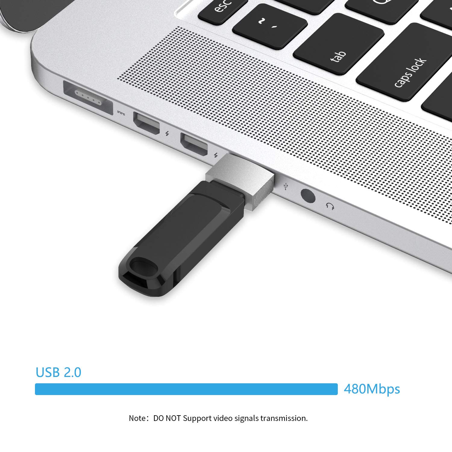 nonda USB C to USB Adapter (2 Pack), USB-C Female to USB Male, USB Type C Female to USB OTG Adapter for MacBook Pro 2015/2013, MacBook Air 2017/2015, Laptops, Wall Chargers, Power Banks