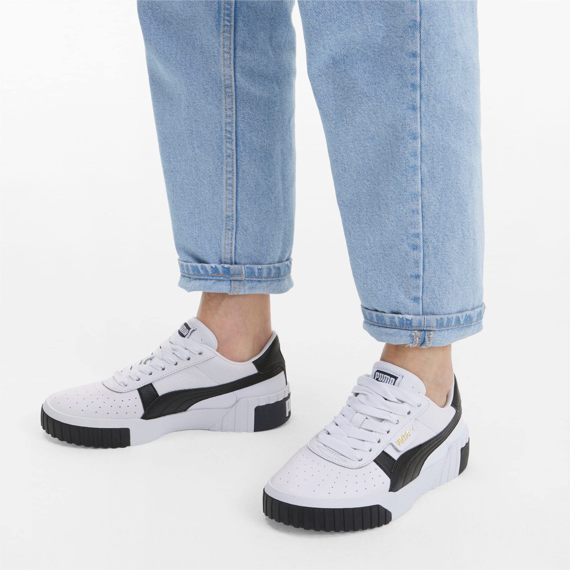 PUMA Women's Cali WN's Trainers, White Black, 7