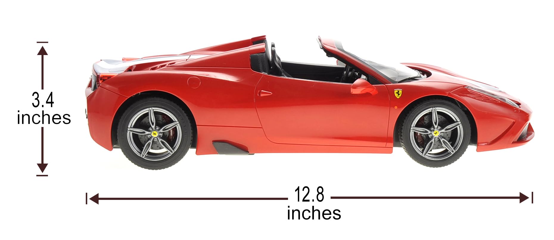 PowerTRC 1:14 Remote Conrol Ferrari 458 Speciale with Functional Convertible Top | RC Electric Hobby Racing Car for Boys, Girls & Adults (Red)