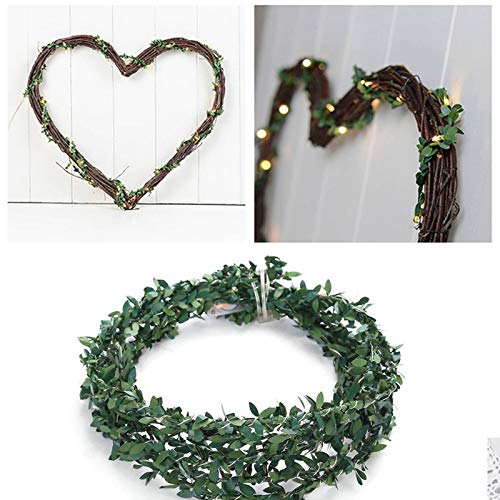 None/Brand 0m 5m Leaves Garland USB Fairy Light Copper Wire Battery Operated String Lights for Wedding Christmas Home Party Decoration|LED String|