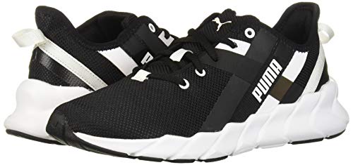 PUMA Women's Weave XT Sneaker, Black White, 9.5 M US