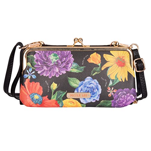 Nicole Lee 2 Piece Kiss Lock Crossbody Pouch Bifold Wallet - Be My Valentine
