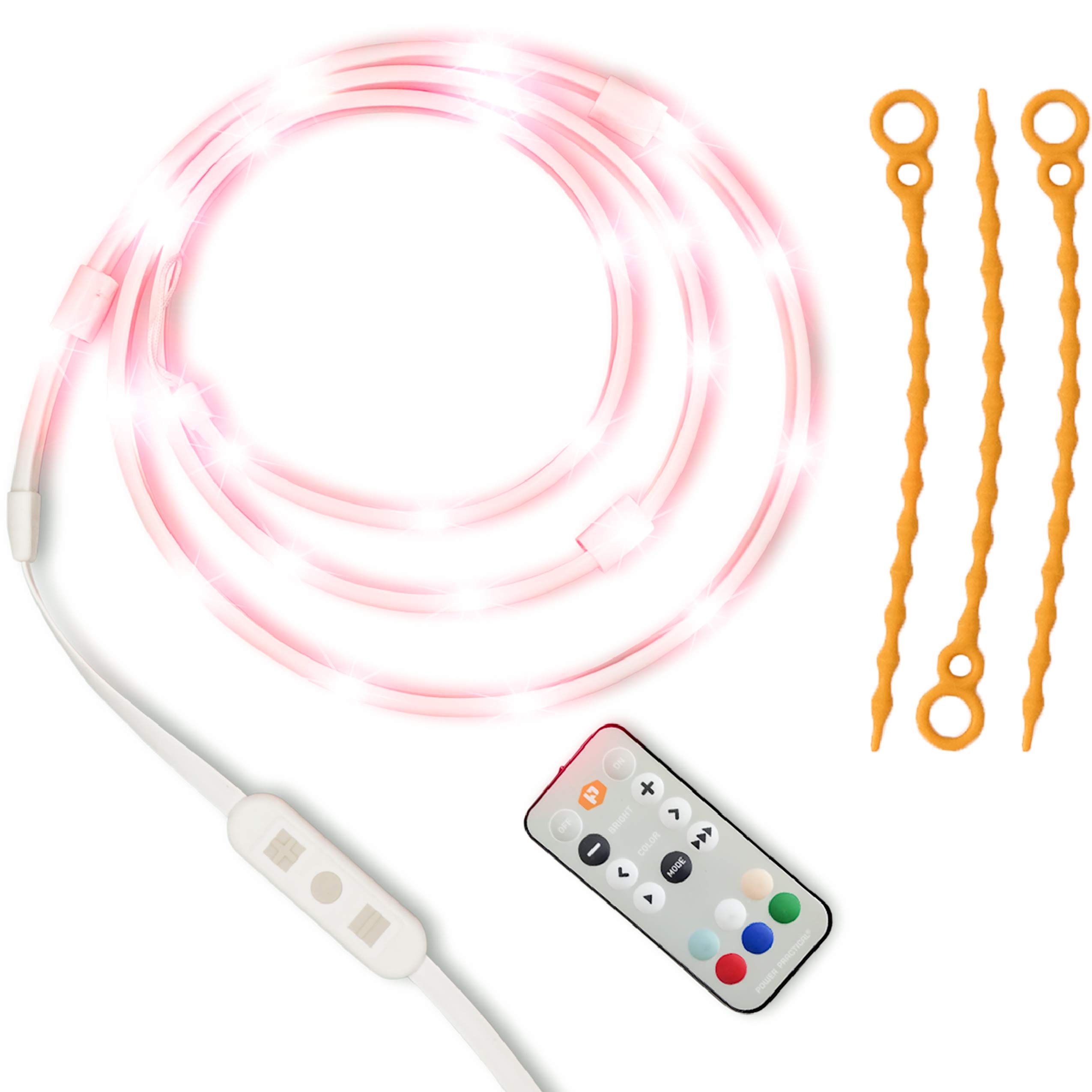 POWER PRACTICAL Luminoodle - The Original LED Light Rope for Camping - 5ft Waterproof USB Powered LED String Lights + Lantern for Hiking, Safety, Emergencies