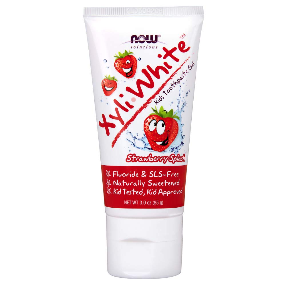 NOW Solutions, Xyliwhite⢠Toothpaste Gel for Kids, Strawberry Splash Flavor, Kid Approved! 3-Ounce, packaging may vary