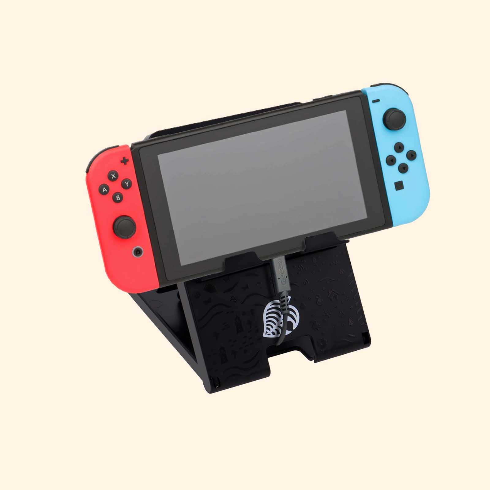 Switch Stand Holder Animal Crossing Compatible with, Muti-Angle Switch Lite Stand Holder, Phone Bracket Stand Replacement by Hoqqf(Black)