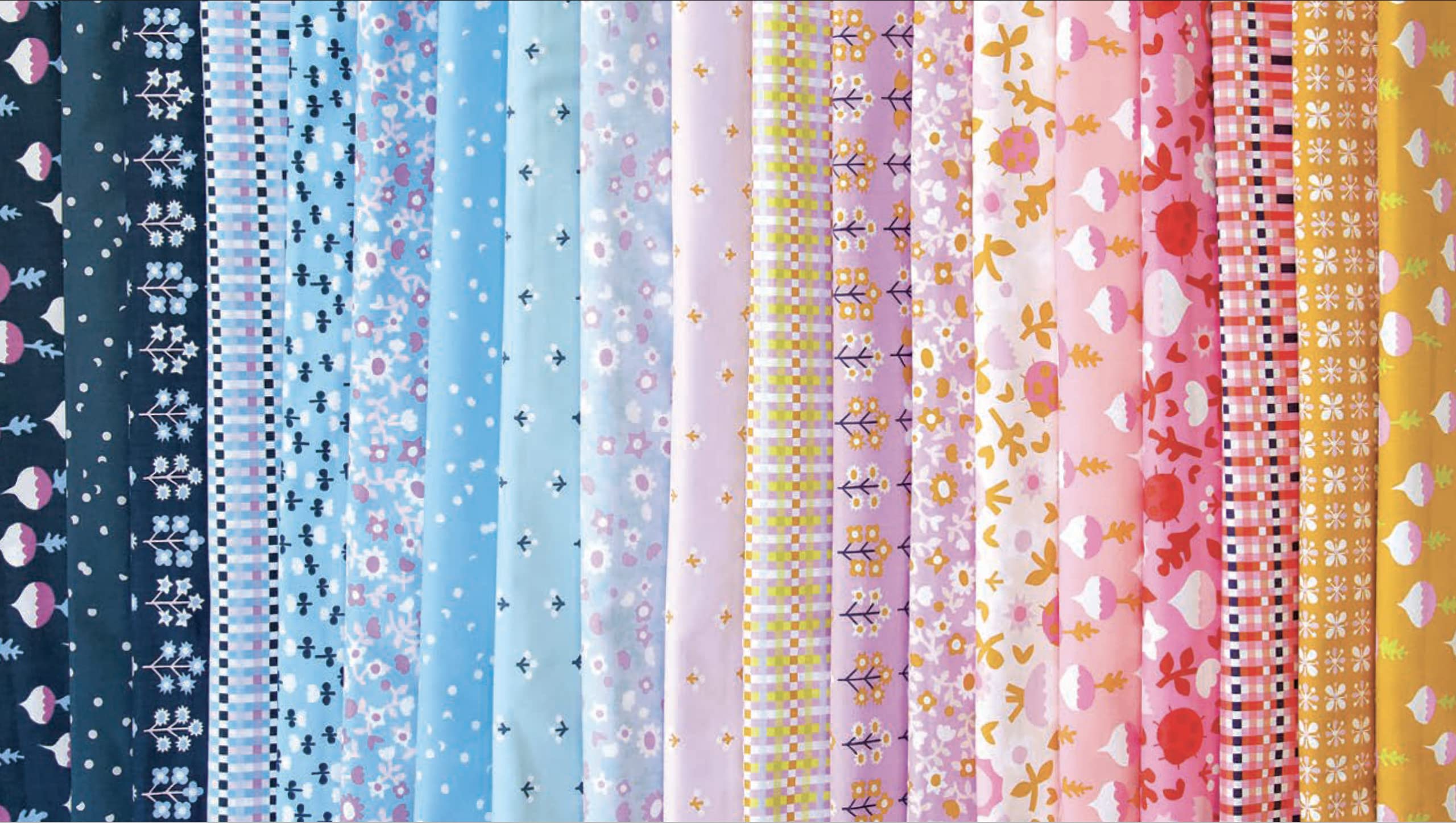 Petunia Jelly Roll (40 Pieces) by Kimberly Kight for Ruby Star Society + Moda 2.5 x 44 inches (6.35 cm x 111.76 cm) Fabric Strips