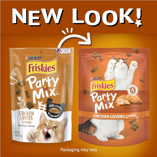 Purina Friskies Cat Treats, Party Mix Chicken Lovers Crunch - 20 Ounce (Pack of 1)