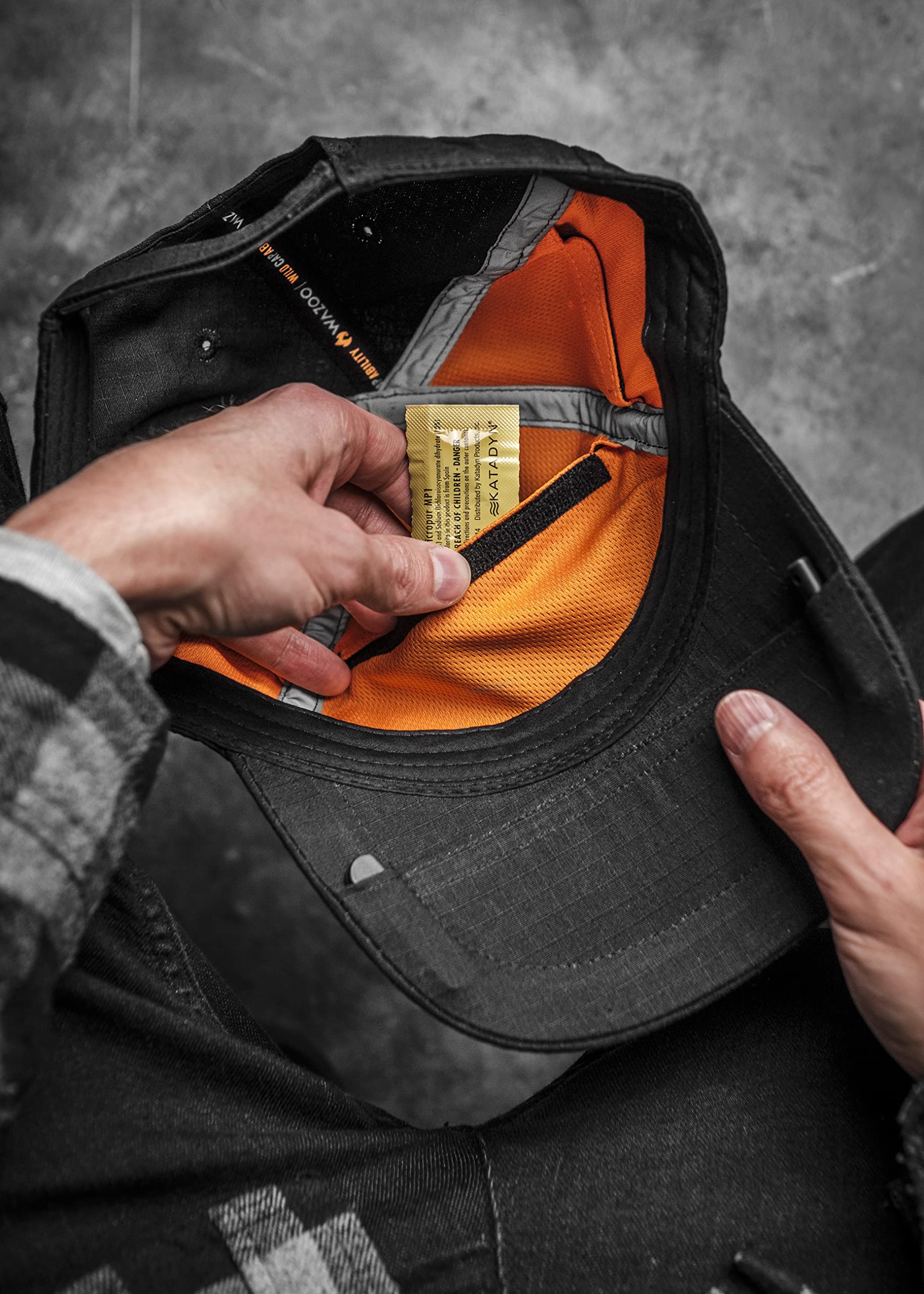Wazoo Cache Cap | Travel, Tactical & Everyday Carry Cap | 6 Hidden Pockets for Emergency Cash, Documents, Keys and Tools (Blue)