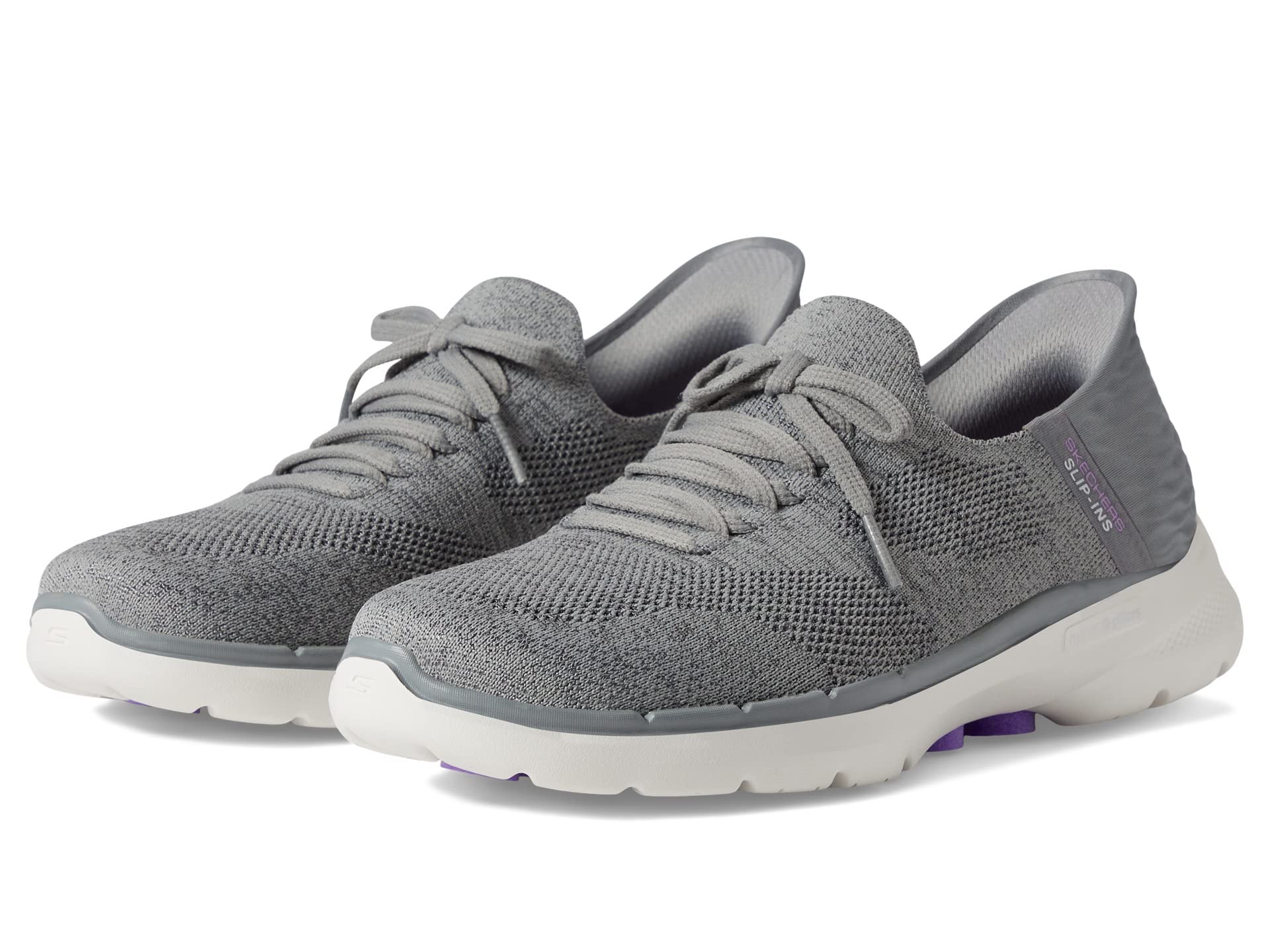Skechers Women's Hands Free Slip-Ins Go Walk 6-Lovely Day Sneaker, Gray/Lavender, 9