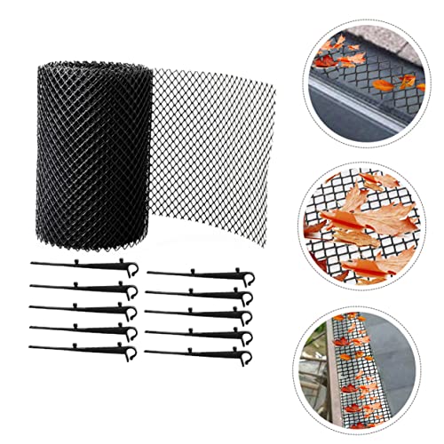 NOLITOY 3 Sets Anti-Falling Net Filters Kn Filter Fence Mesh Netting Gutter Brush Net Cover Leaves Gutter Cover Fence Gutter Guard Roof Mesh Strainer Plastic Gutter Guard Leaf 15c Bird Net