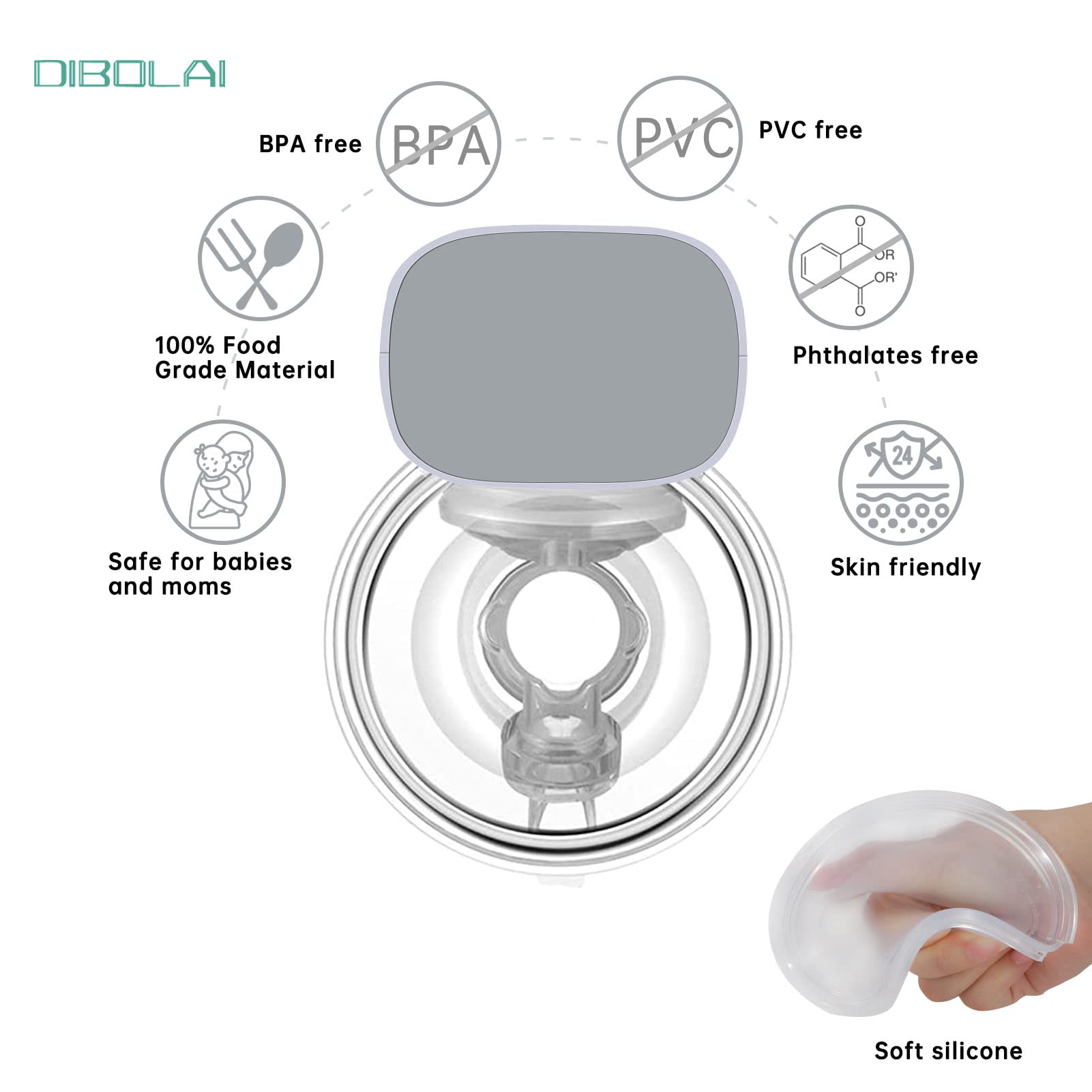 Wearable Electric Breast Pump with Memory Function and Low Noise – Dual Modes and 5 Levels – Easy Hands-Free Breastfeeding – Portable Breast Pump for Moms