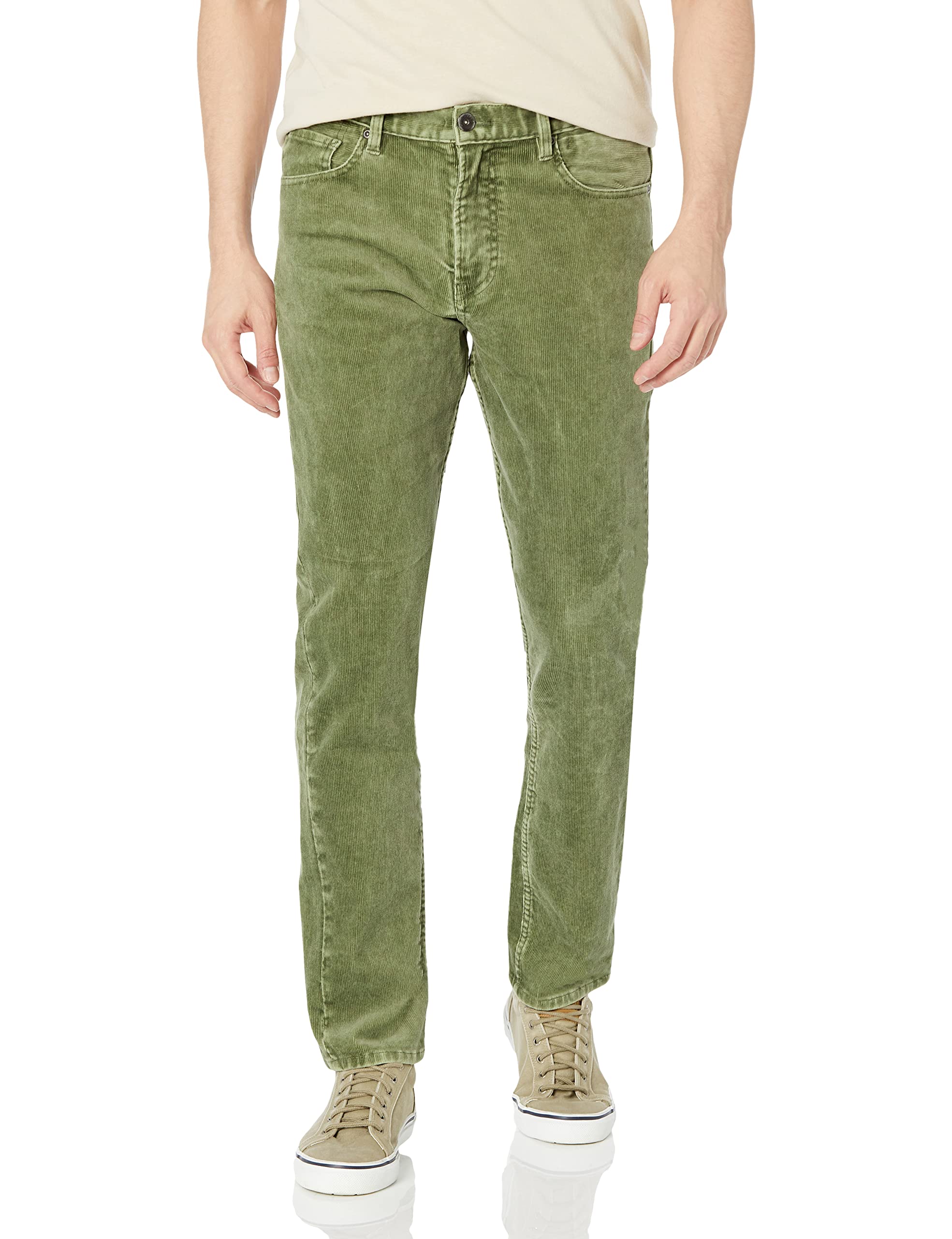 Quiksilver Men's Kracker Cord Corduroy Chino Pants, Four Leaf Clover, 28
