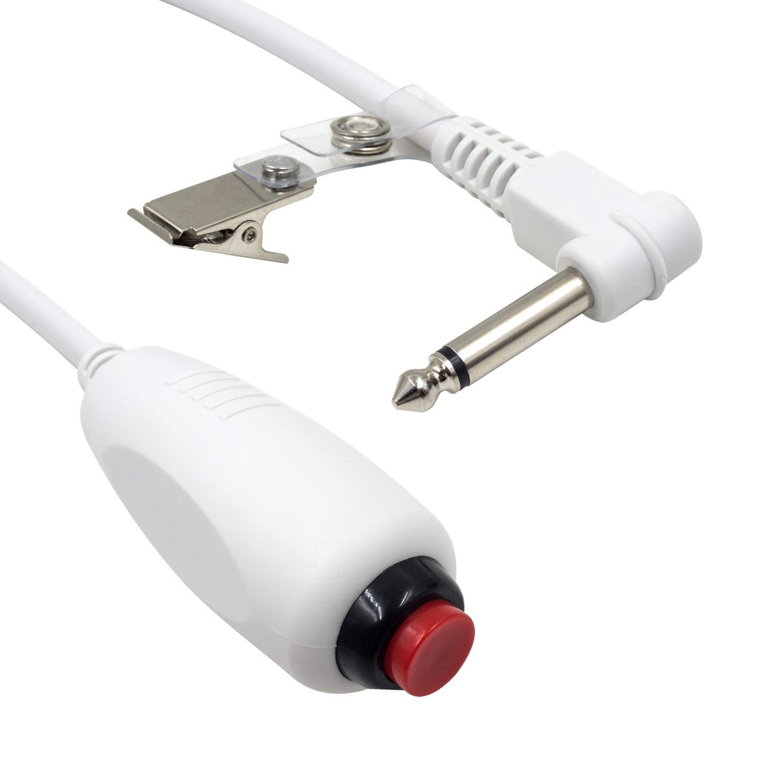 Poyiccot Push Button Cord Cable for Nurse Station, Nurse Call Cord 6.35mm 1/4" Phone Plug Cable with Bed Sheet Clip for Nurse Station Universal Replacement Call Cord, 9.8feet/3m