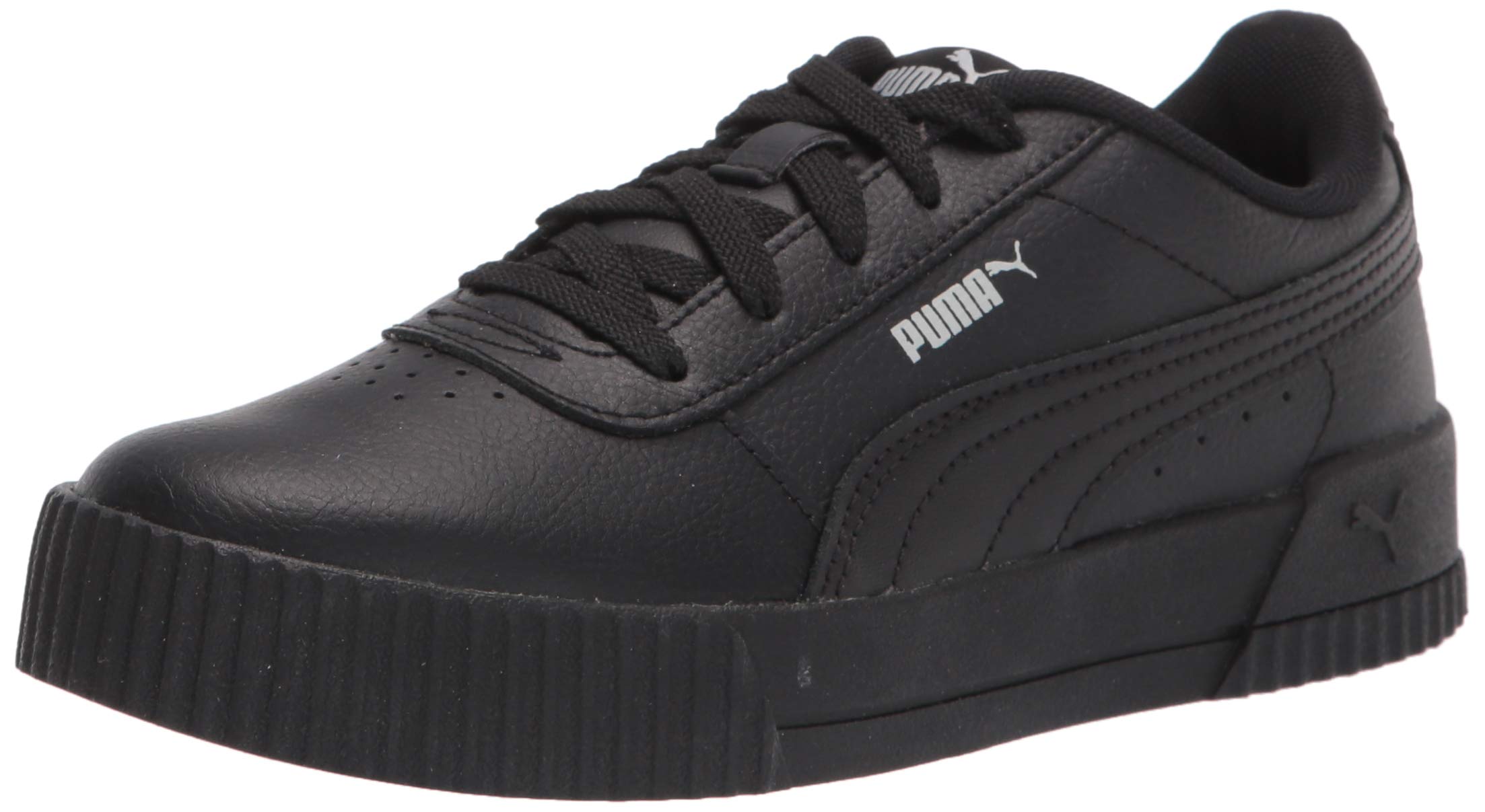 PUMA Carina Sneaker White Silver, 6 US Unisex Big Kid