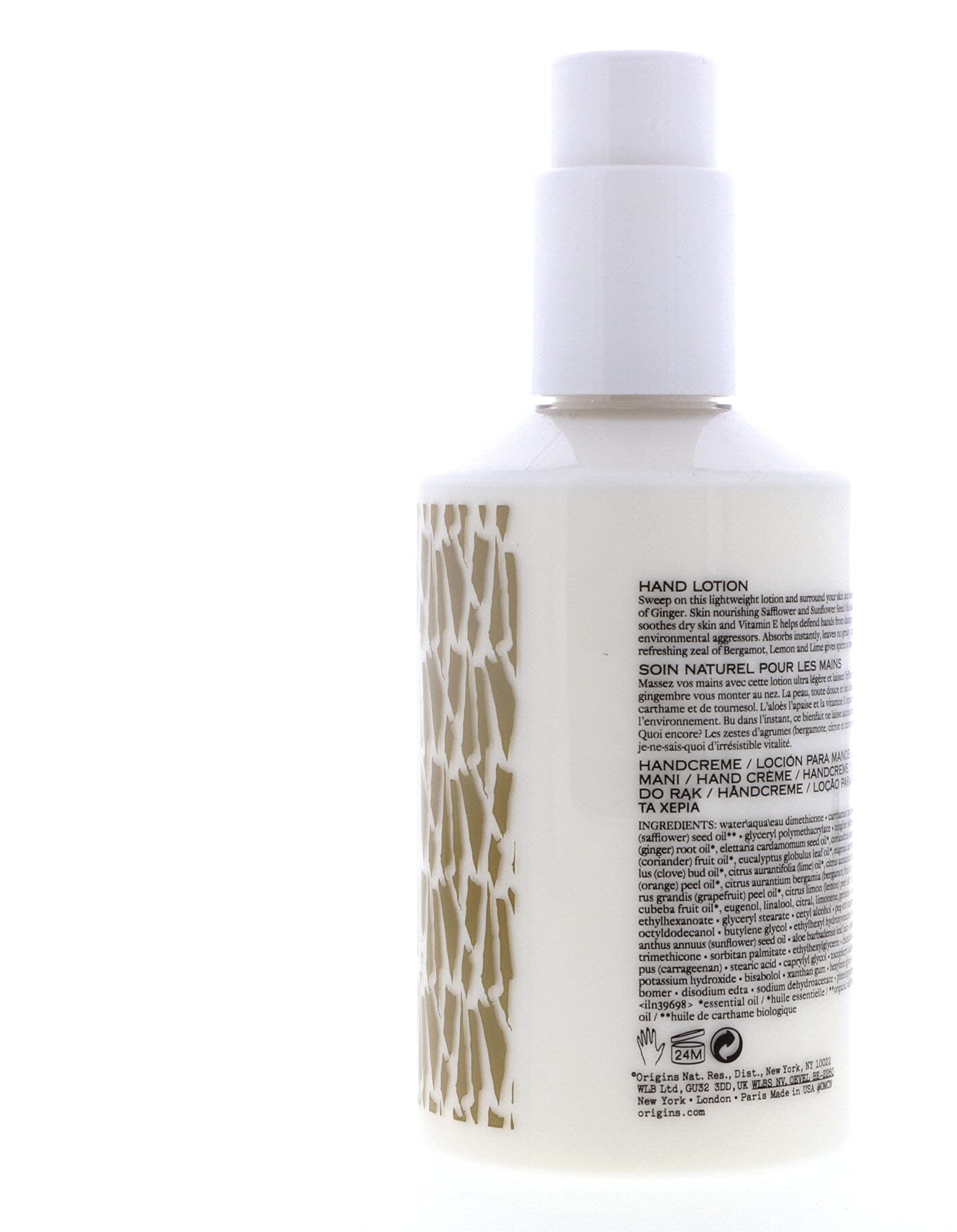Origins Ginger Hand Lotion, Clear, 6.7 Fl Oz