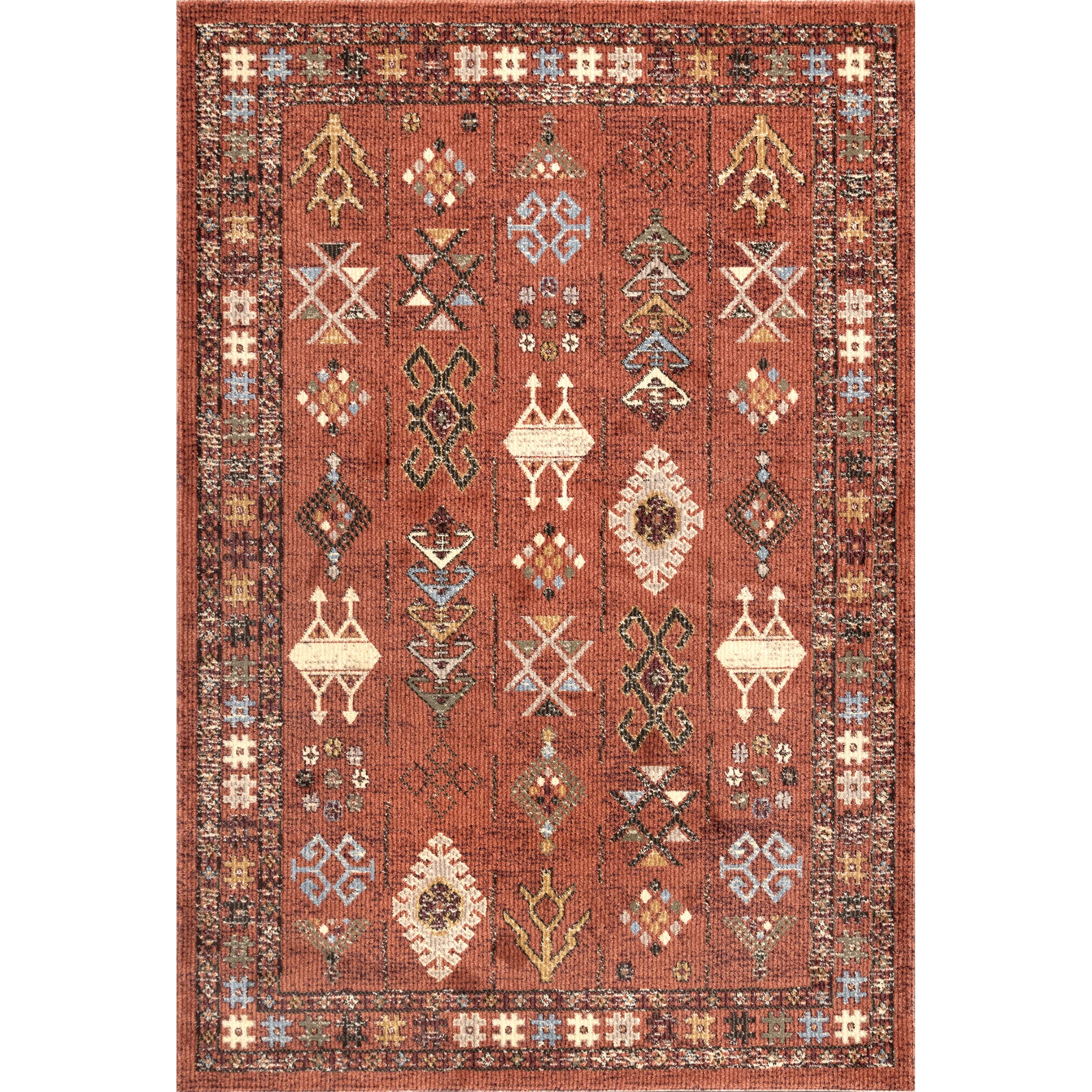 nuLOOM Transitional Tribal Wilma Area Rug, 8x10, Orange