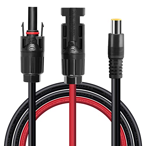 ZkeeShop Solar Connector to DC 8MM Extension Cable，Solar Panel Connector to DC 8mm Adapter Cable,16AWG, Waterproof,DC 8MM Converter for Solar Generators Power Station