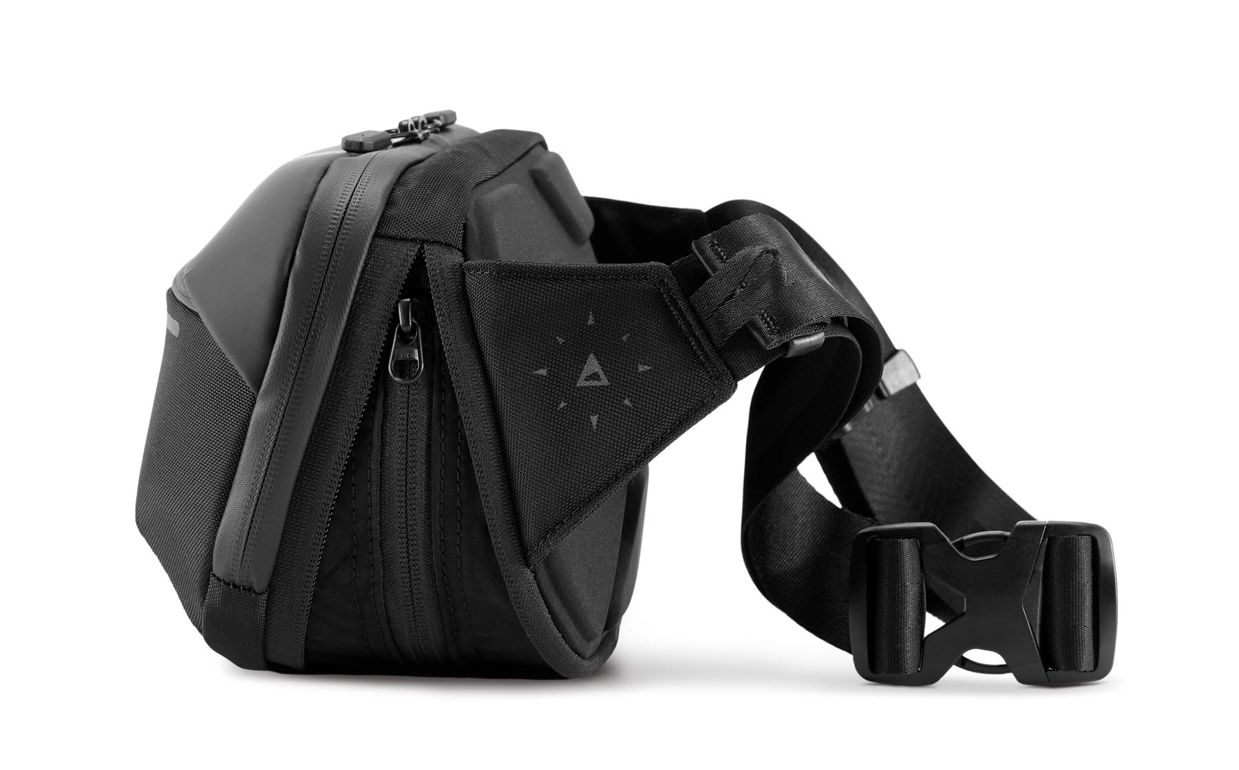 NOMATIC Navigator Premium Sling Bag - 1L w/ 2L Built-In Expansion - Slim & Lightweight Crossbody Bag, Fanny-Pack - Water Resistant Everyday Bag (Black)