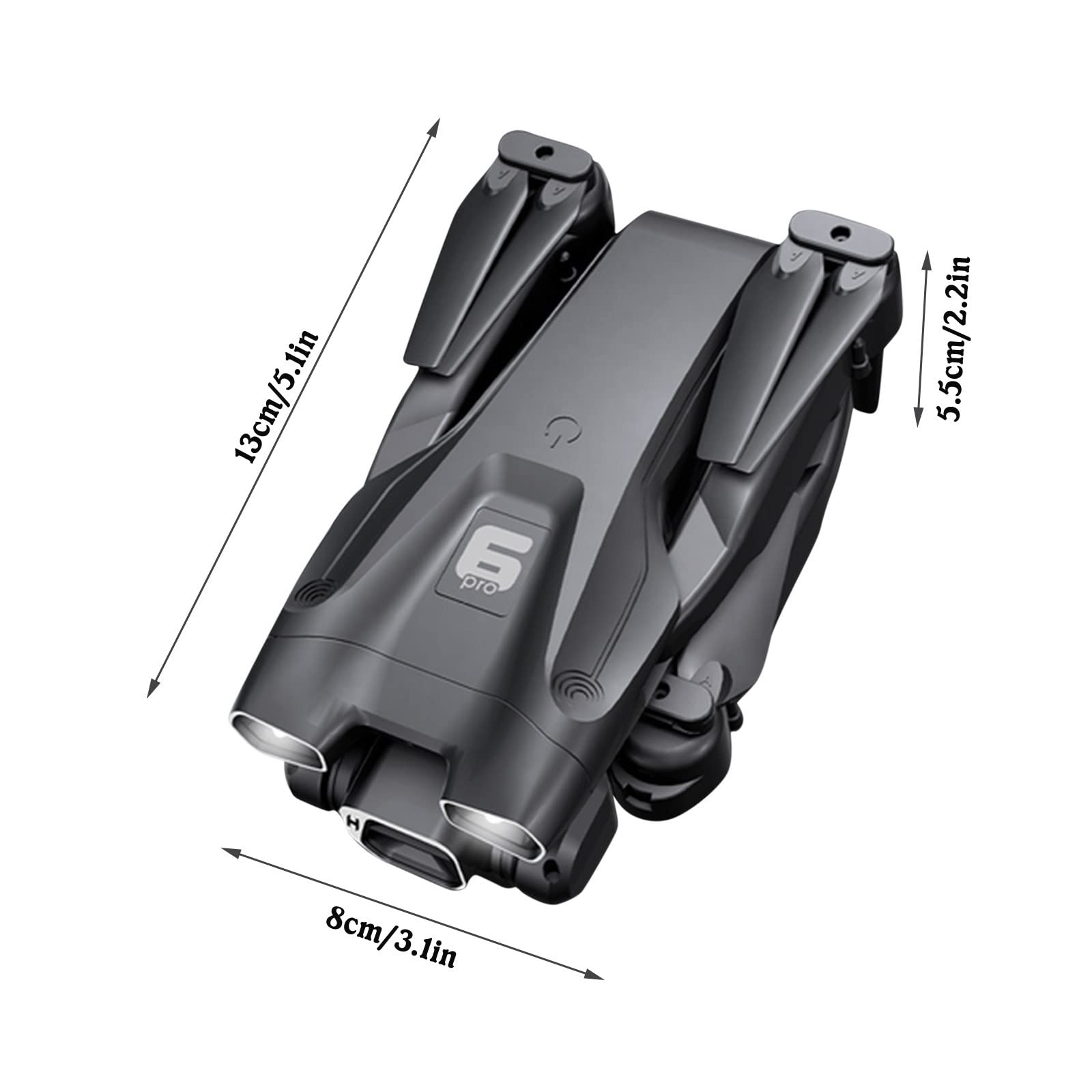 New H66 Aerial Drone, 4k Professional Hd Camera Drone For Adult, Long Endurance Folding Remote Control Aircraft With Wifi Fpv Live Video, Single Lens With Storage Bag, Trajectory Flight, App Control (Black B)