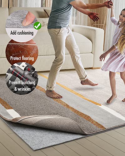 Non Slip Rug Pad Rug Gripper - 2x3 Feet 1/4β Extra Thick Felt Under Rug for Area Rugs and Hardwood Floors,Super Cushioned Carpet Non Skid Padding