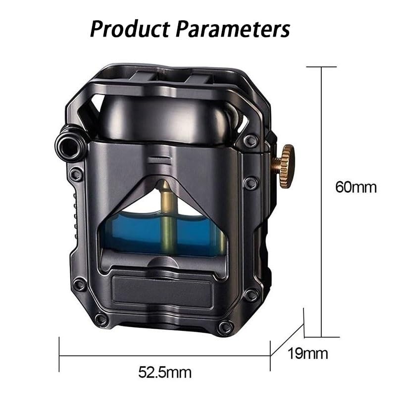New Kerosene Lighter, Transparent Gas Window, Reusable, Easy to Carry, Suitable for Boyfriend Girlfriend, Daily Use (Color : C3)