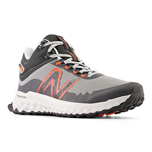 New Balance Men's Fresh Foam Garoe Mid V1 Trail Running Shoe, Shadow Grey/Grey Matter/Blaze Orange, 10.5