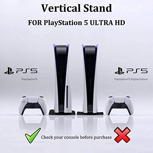 Ouxunus PS5 Vertical Stand for PlayStation 5 with Built-in Cooling Vents and Non-Slip Feet, Specially Designed PlayStation 5 Console (CD-ROM version)