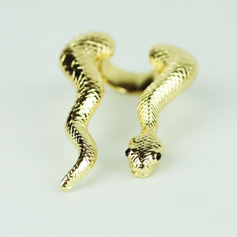 Tiberu Women's Statement Gold Snake Rings Cocktail Costume Club Hip Hop Personalized Snake Ring Jewelry (Gold)