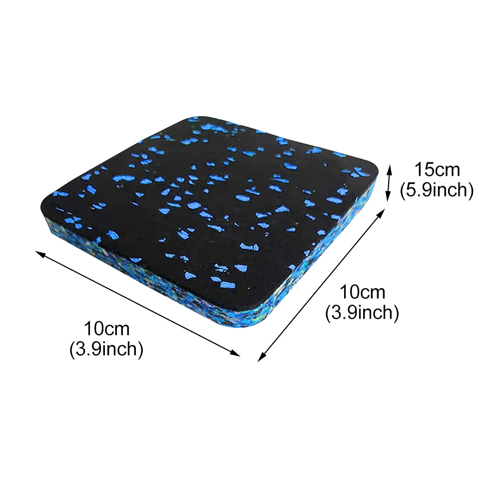 Treadmill Mat, Exercise Equipment Mat with High Density Rubber, Sound Insulation Protective Anti-Slip Treadmill Pad for Hardwood Floors & Carpets(4pcs Blue)