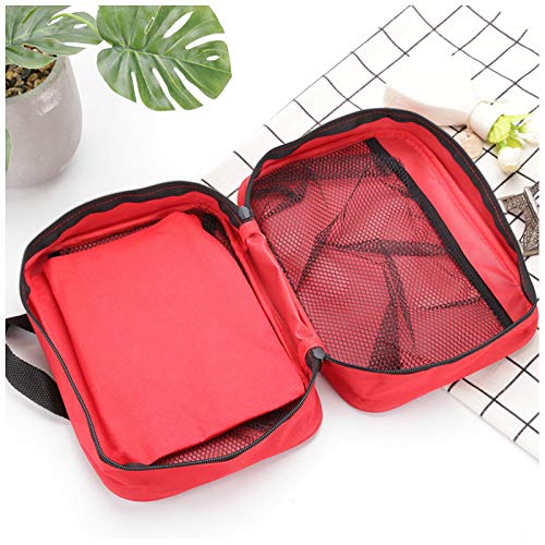 PAXLAMB First Aid Bag First Aid Kit Empty Medical Storage Bag Red Trauma Bag for Emergency First Aid Kits Car Workshop Cycling Outdoors (Red 1PC)