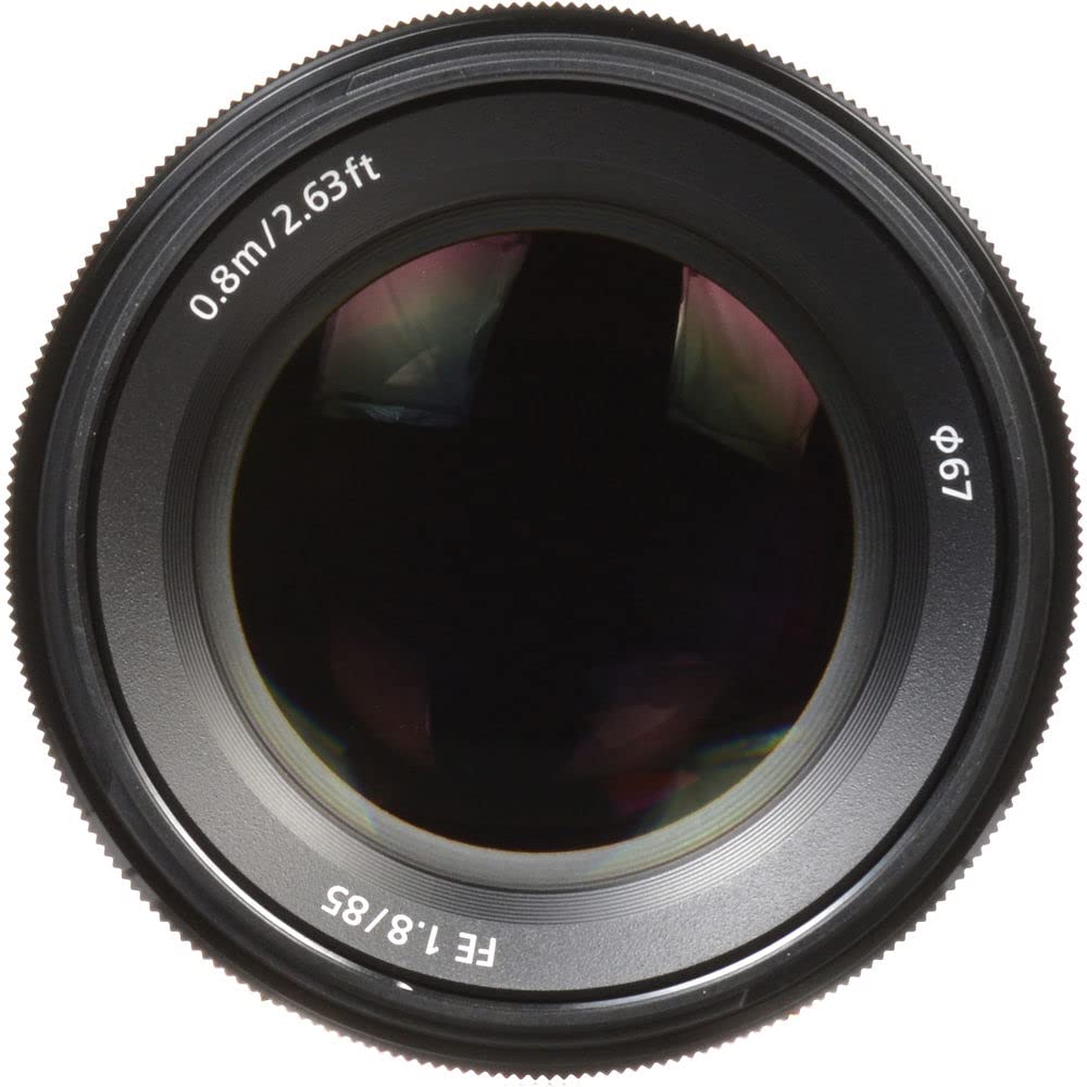 Sony FE 85mm f/1.8 Lens (SEL85F18/2) + Filter Kit + Lens Cap Keeper + Cleaning Kit + More (Renewed)