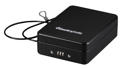 Sentry Safe Small Safe, Lock Box with Combination Lock for Office or Dorm, Ex: 2.6 in. H x 5.9 in. W x 8.0 in. D