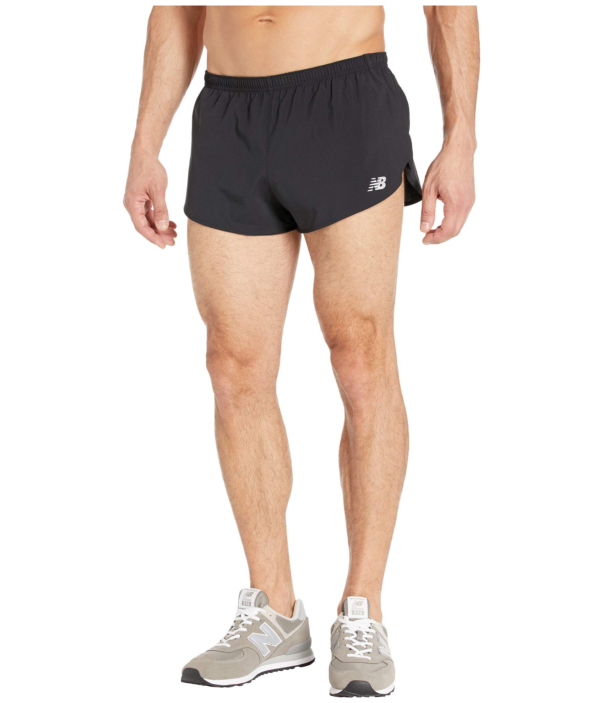 New Balance Men's Accelerate 3 Inch Split Short, Black , X-Large