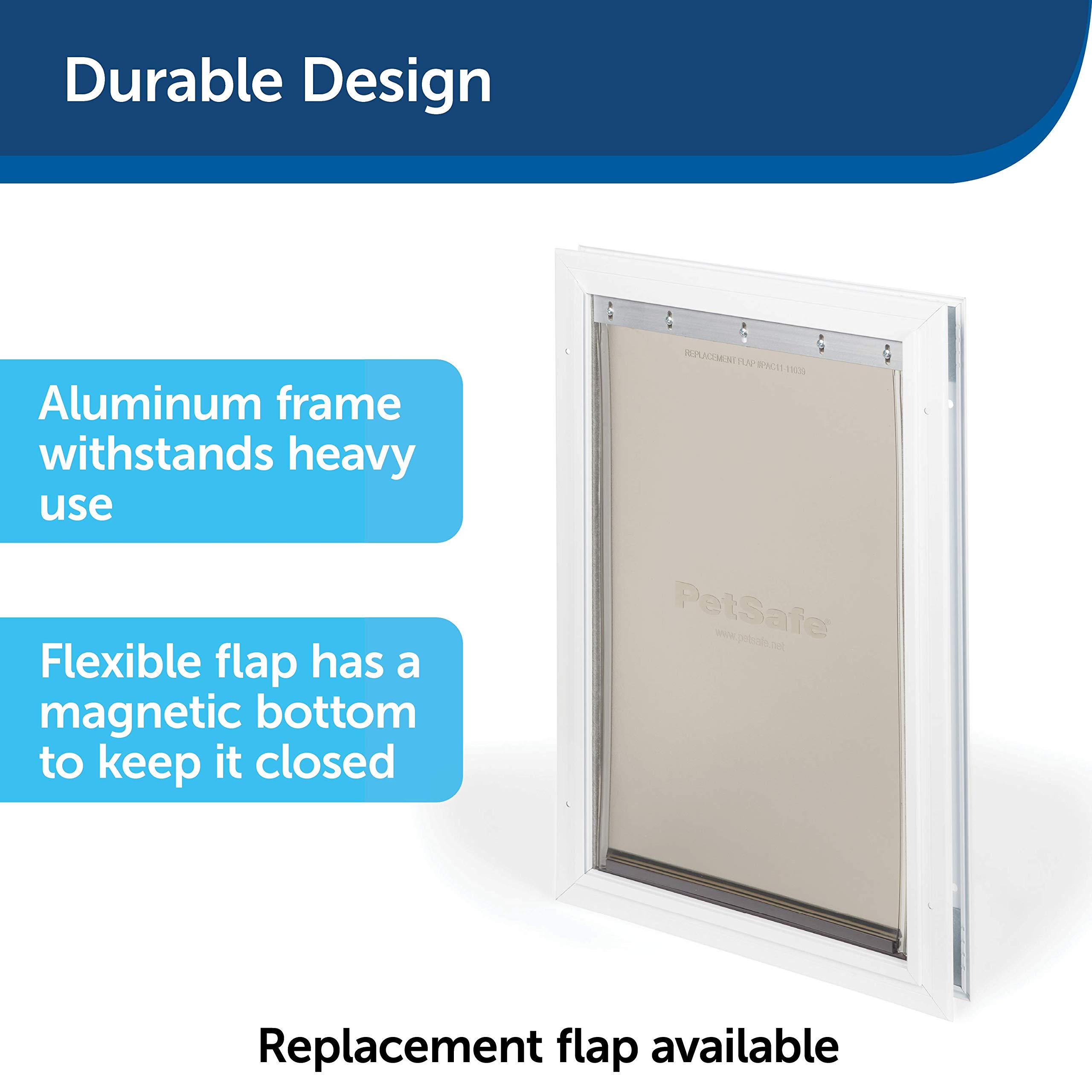 PetSafe Freedom Aluminum Dog and Cat Door - Durable Frame - Small, Medium, Large, X-Large