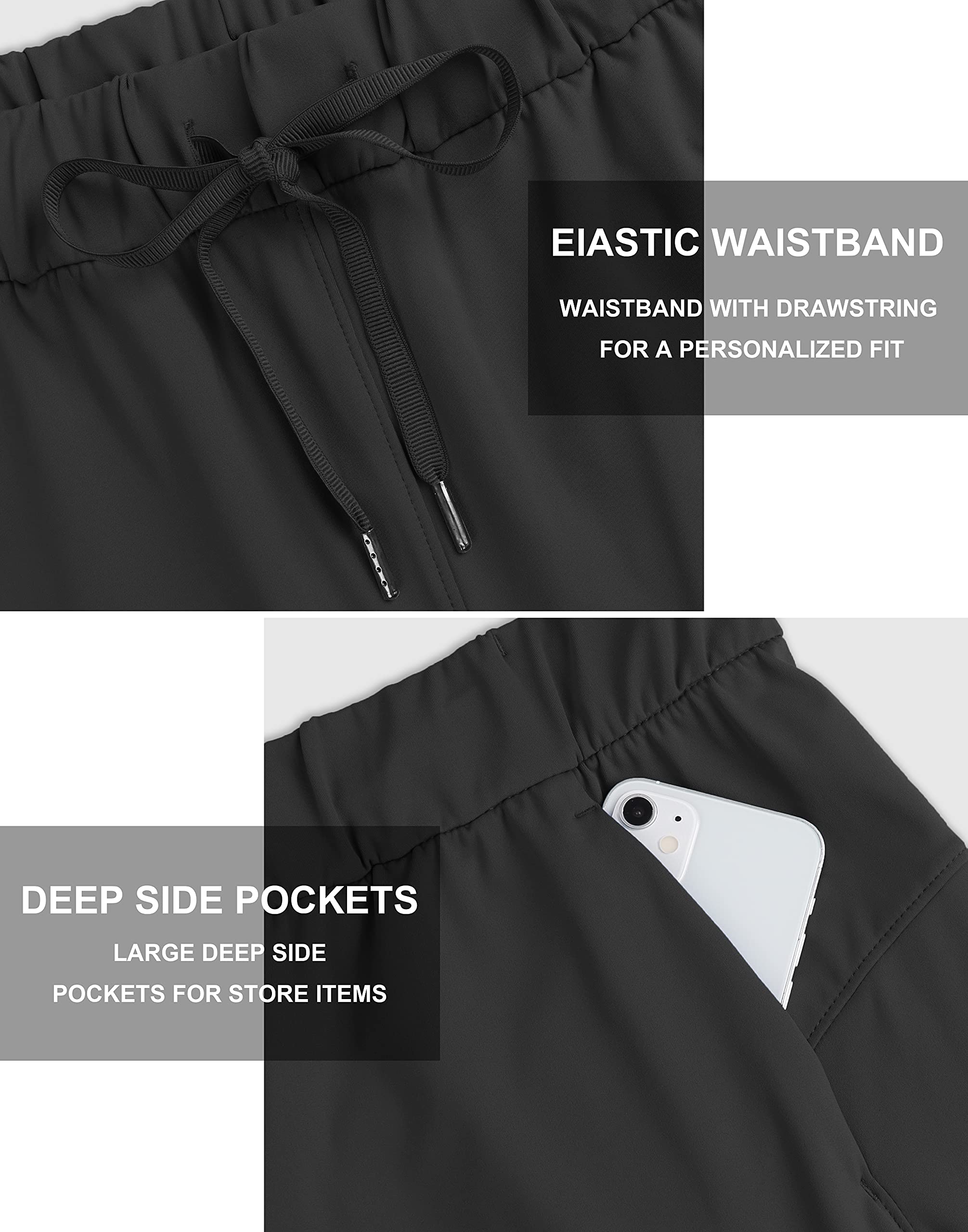 SANTINY Women's Lounge Shorts 2.5'' Comfy Workout Hiking Athletic Running Casual Shorts for Women with Pockets (01-Black_M)