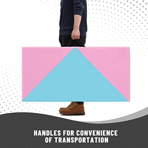 Outroad 8' x 4' x 2" Exercise Mat Thick Gymnastics Mat with Carrying Handles - Exercise Aerobics Mats Stretching Fitness