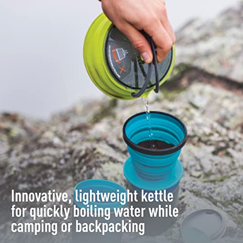 Sea to Summit X-Pot Kettle Collapsible Camping Cook Pot with Lid, 2 Liter, Navy
