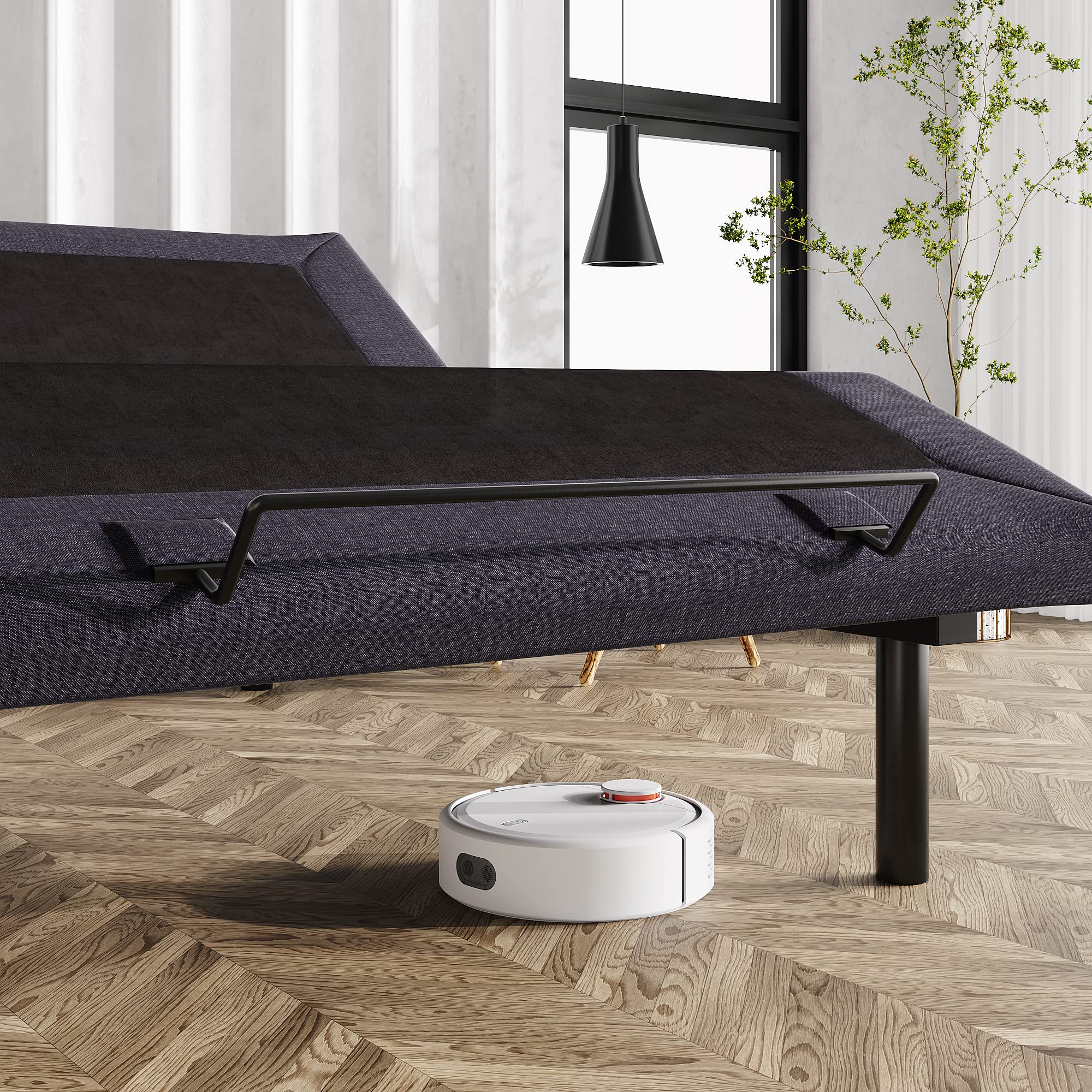 MUTICOR King Size Adjustable Bed Frame Ergonomic Bed Base with Independent Head and Foot Incline, Wireless Remote, Quiet Motor, Anti-snore, Zero-Gravity, Quick Assembly, 2023 Model, Thick